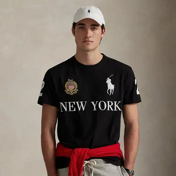 Ralph Lauren Classic Fit New York Jersey T-Shirt - Polo Black